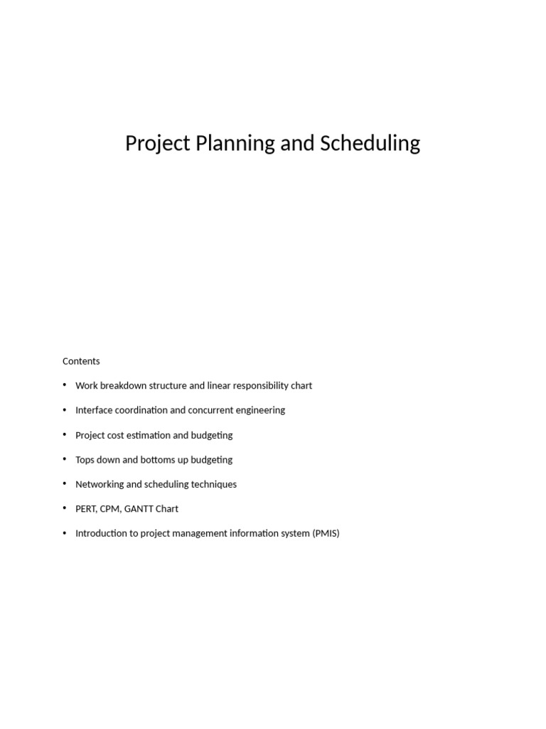 Project Planning and Scheduling | PDF