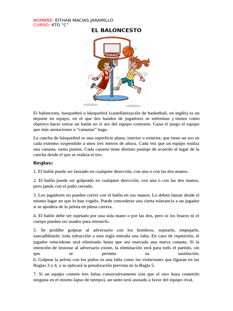 EL BALONCESTO | PDF