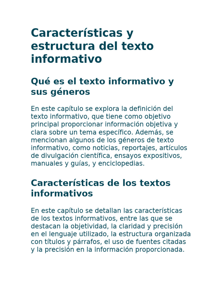 Guía de Textos Informativos | PDF