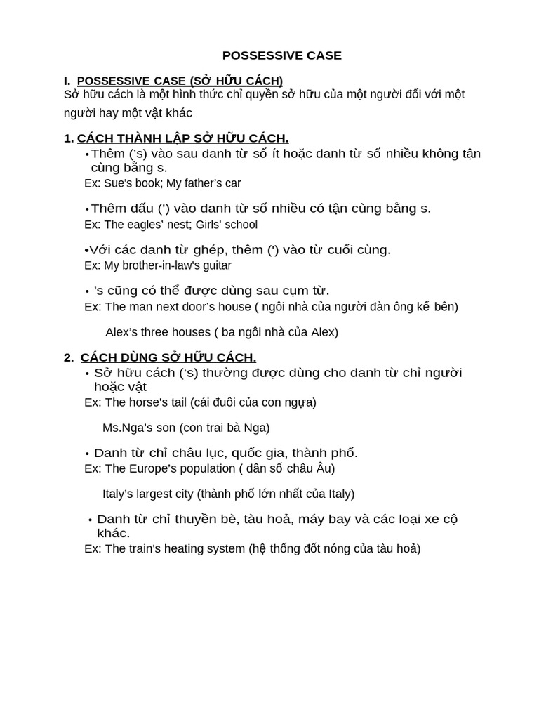 Possessive Case | PDF