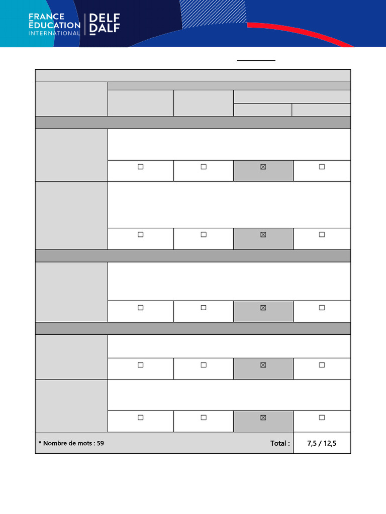 Grille dévaluation commentée DELF A2 PE (ex2) | PDF