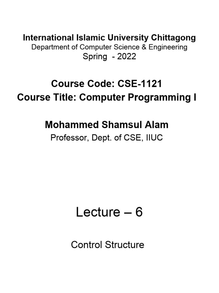 Lecture 6 | PDF