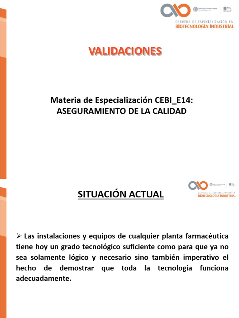 Clase 4 Validaciones | PDF | Calidad (comercial) | Ingeniería