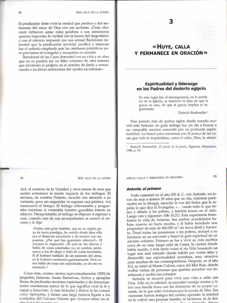 Huye, Calla y Permanece en Oración | PDF