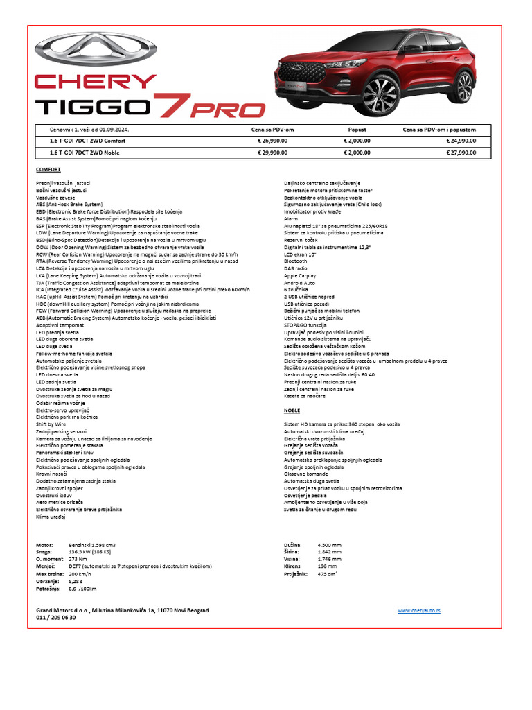 chery_-_cenovnik_tiggo_7_pro | PDF