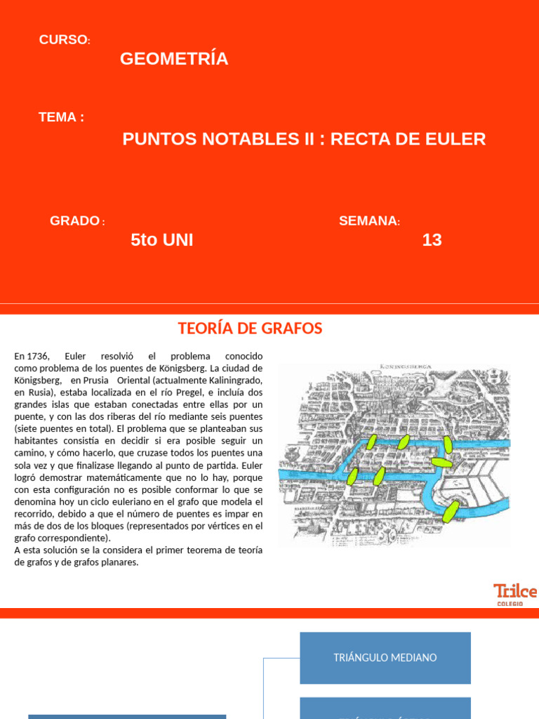 5to-Uni-Puntos Notables Recta de Euler (Sin Audio) | PDF | Triángulo | Métodos y materiales de ...