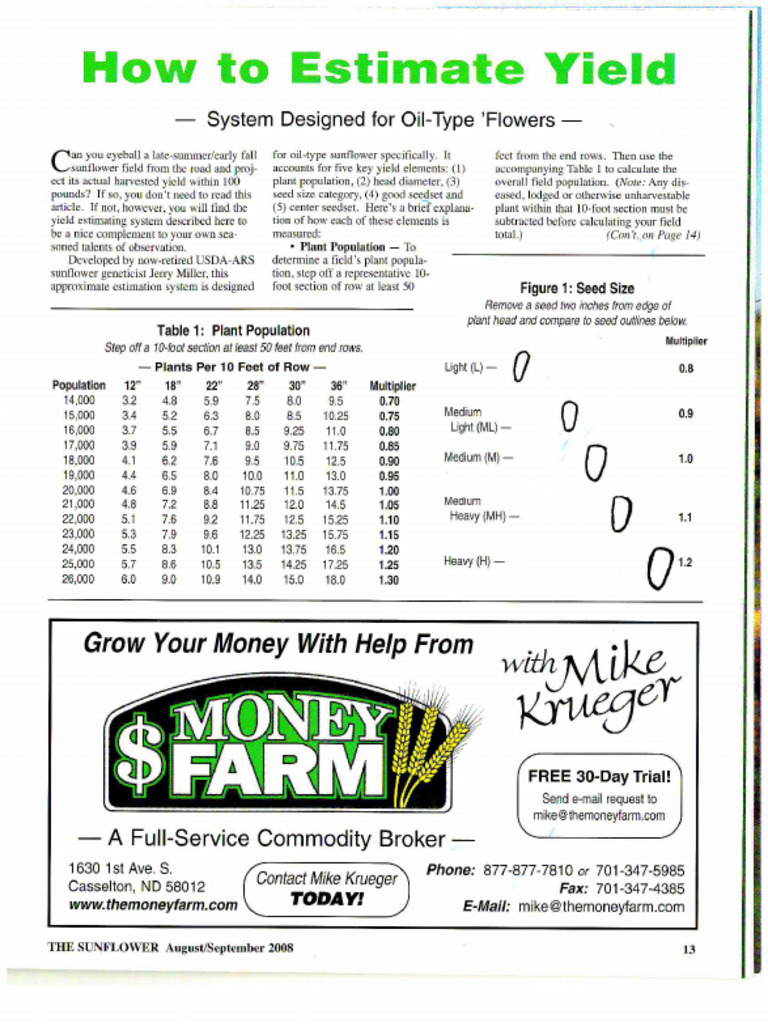 How To Estimate Yield Sept08 | PDF