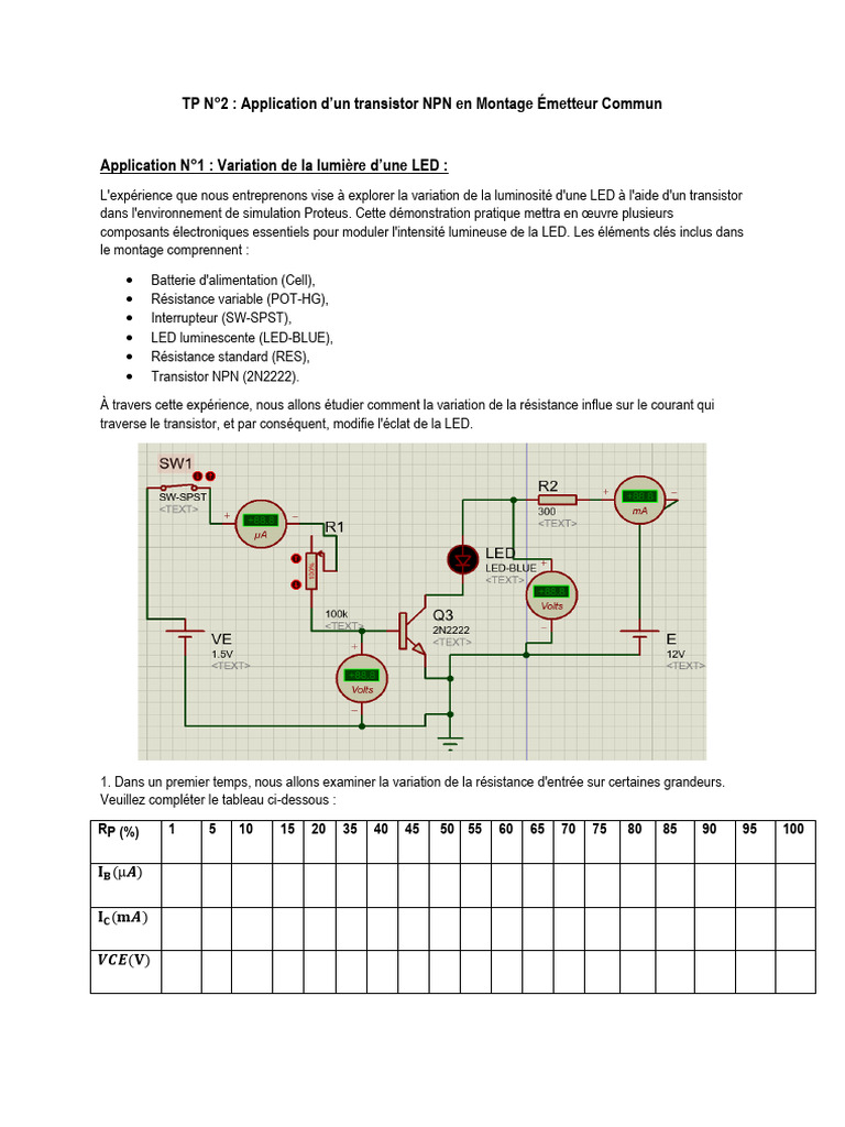 TP Transistor 2 | PDF