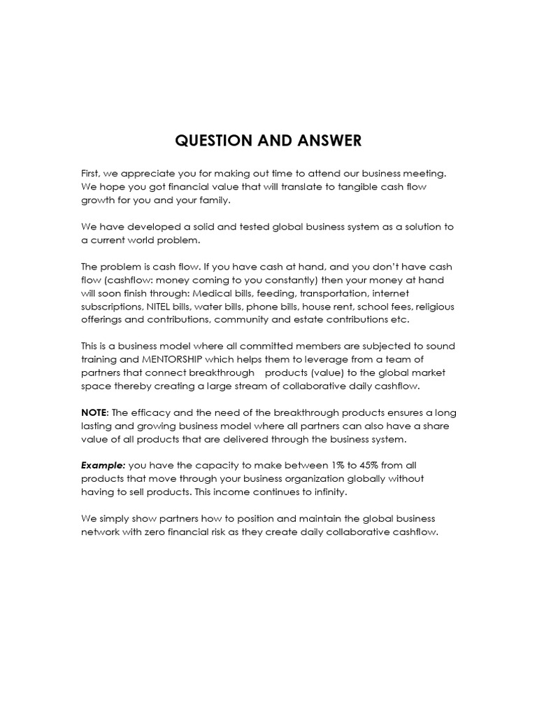 Questions and Answers Secure Your Future(1) | PDF Questions and Answers Secure Your Future(1) | PDF