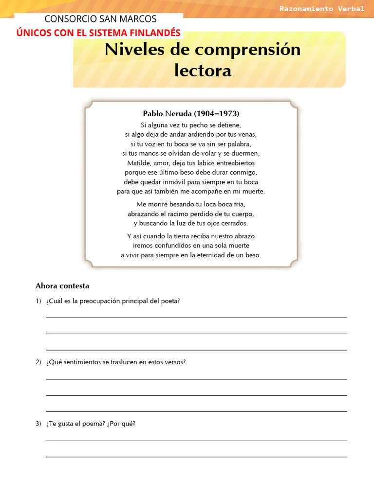 NIVELES DE COMPRENSION LECTORA | PDF