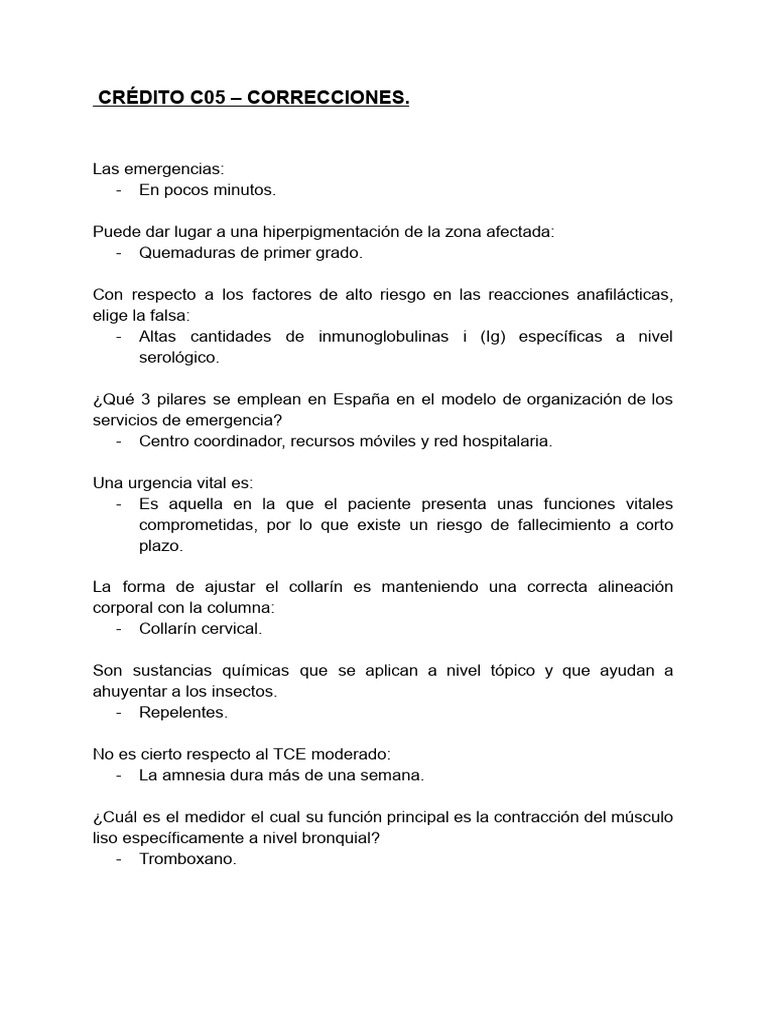 Crédito C05 - Correcciones | PDF