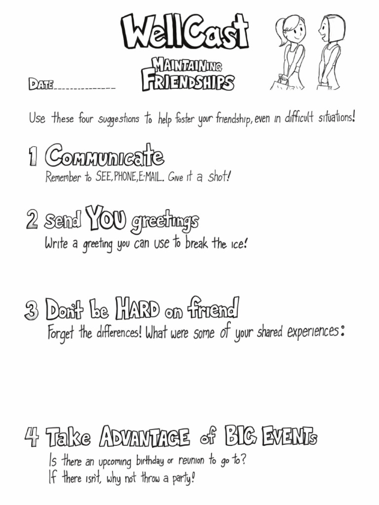 WatchWellcast: Maintaining Friendships | PDF