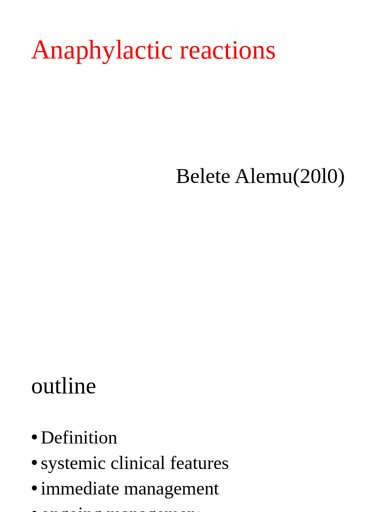 Anaphylactic Reaction | PDF | Allergy | Immunoglobulin G