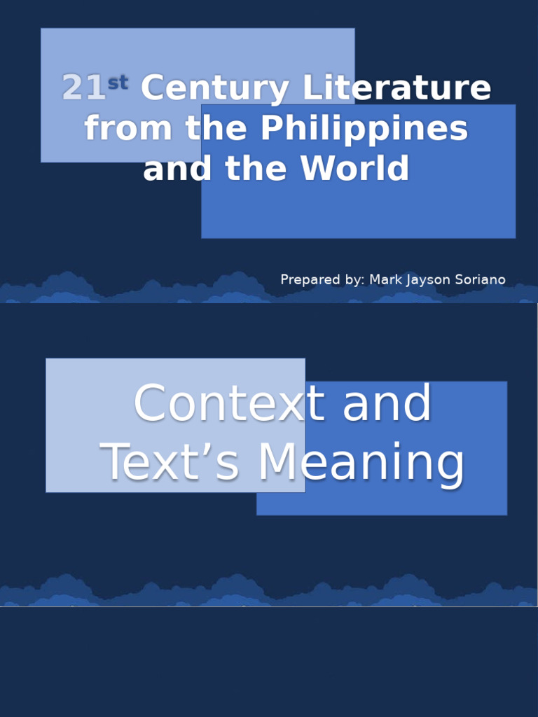 Context and Text Meaning | PDF