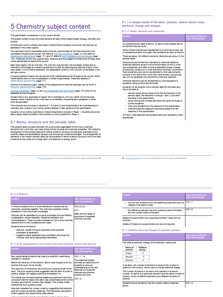GCSE Combined Science_ Trilogy Specification Specification for First ...