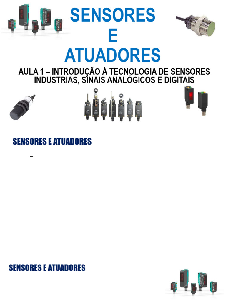 Aula 1 Sensores e Atuadores - Introdução | PDF