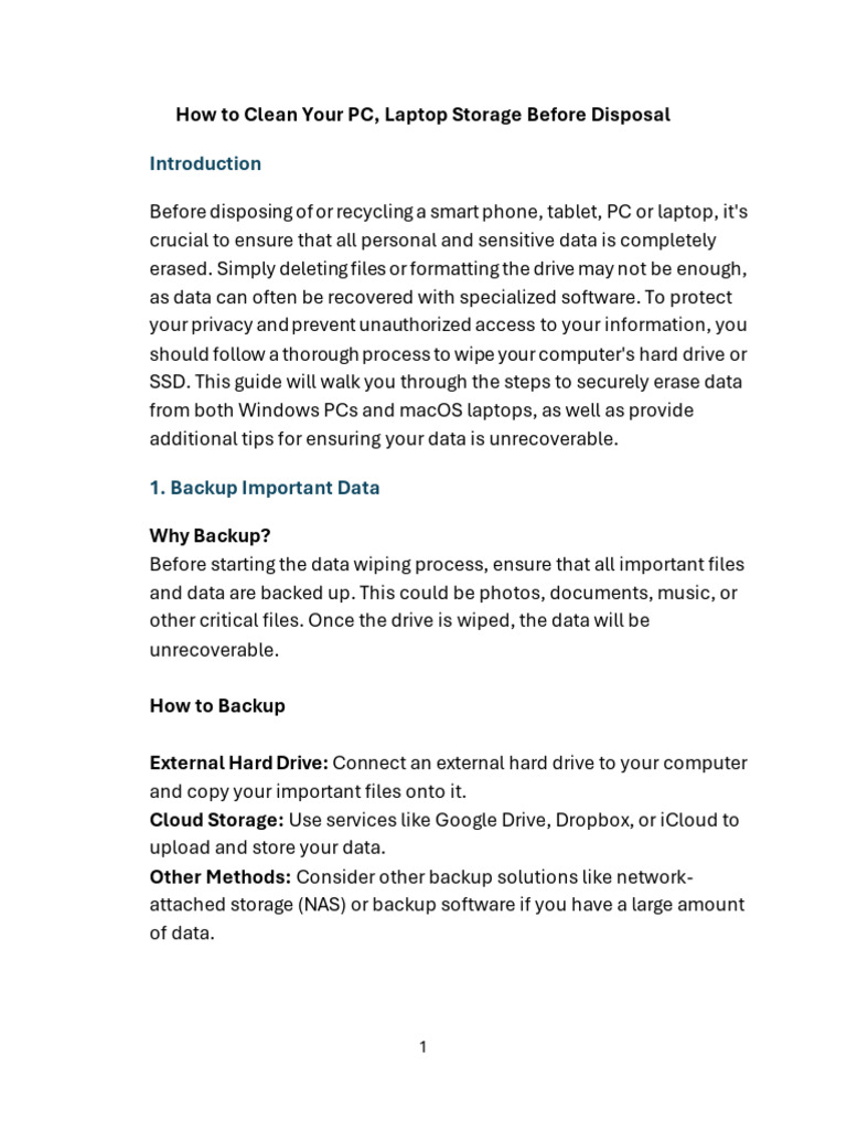 Data Clean up Instructions | PDF