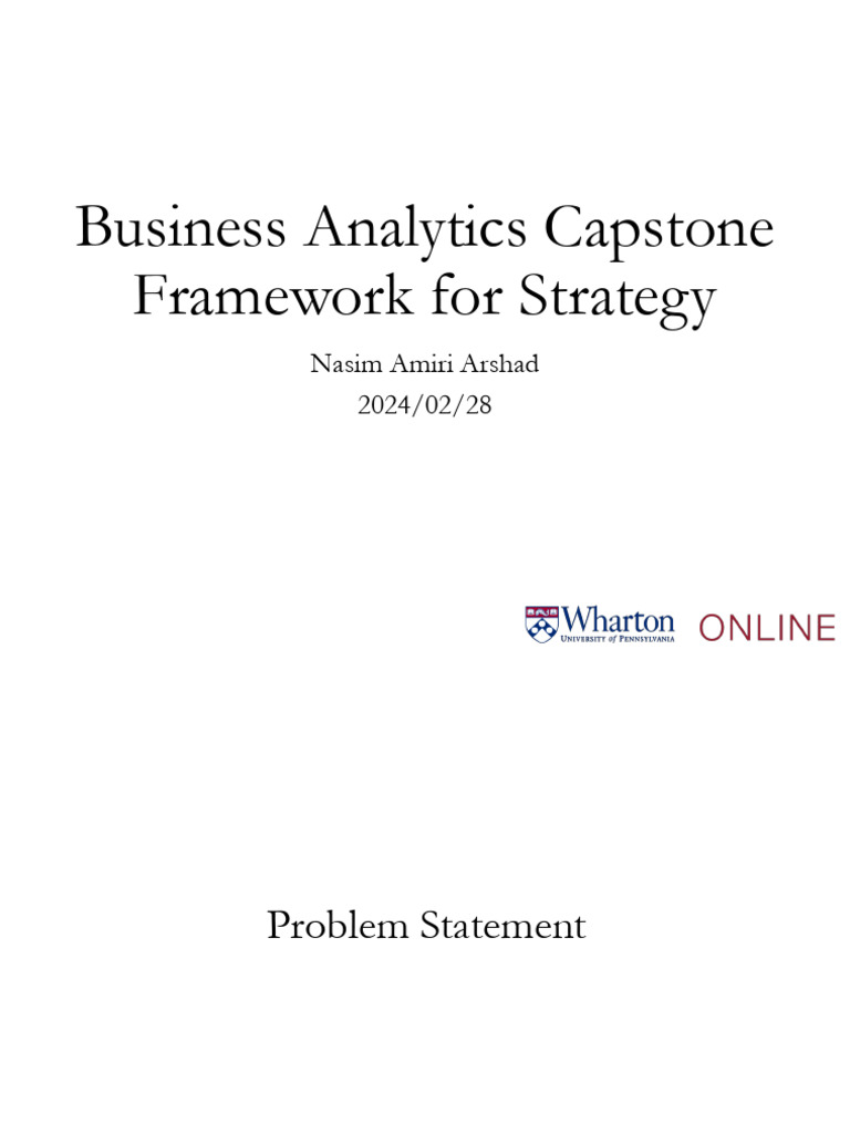 BA Capstone Framework For Strategy | PDF