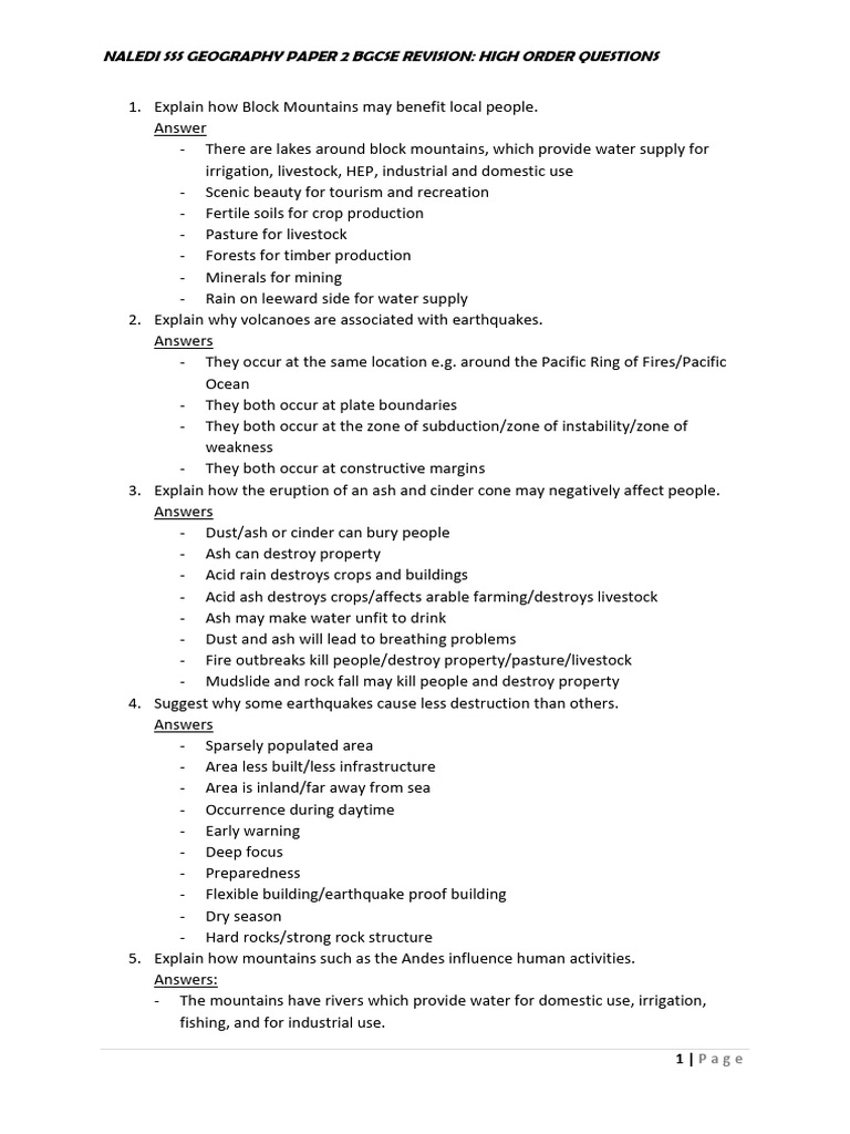 High Order Questions | PDF