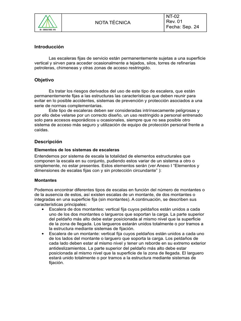 NT01 Escaleras Fijas | PDF