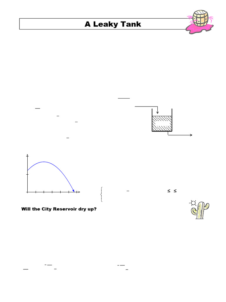 3 A Leaky Tank - Calculus Problem | PDF