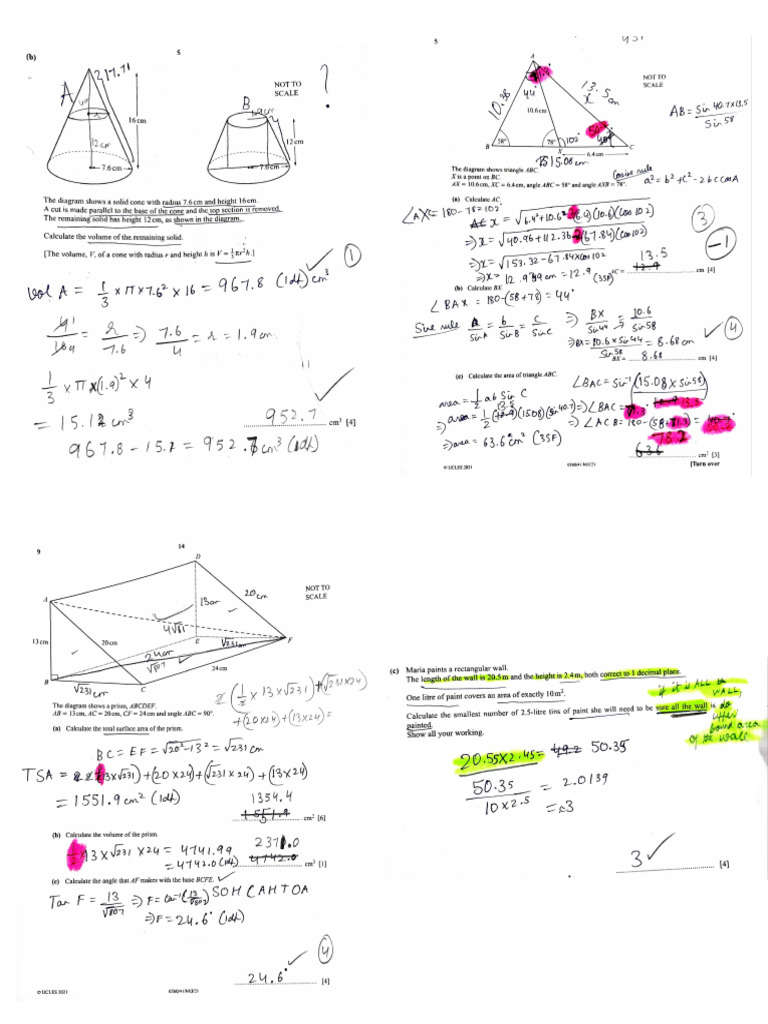Math Paper Mistakes To Be Aware of (4 Pgs Per PG) | PDF