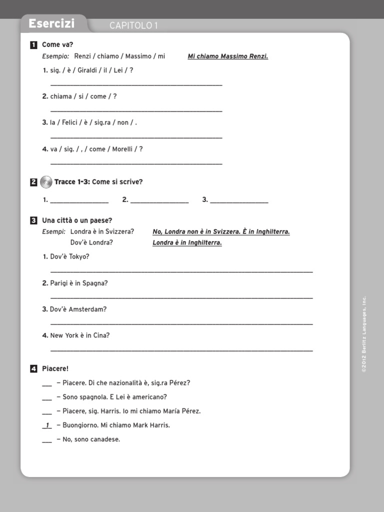 Esercizi Unitá 1 | PDF