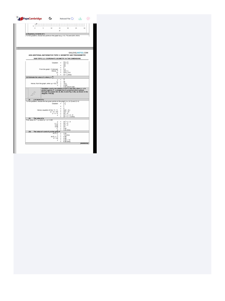 Coordinate Geometry - PDF - CAIE - PapaCambridge | PDF | Analytic ...
