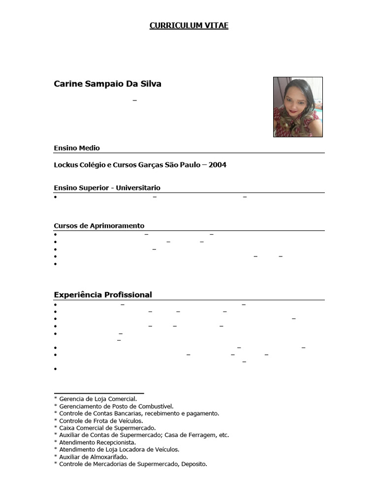 Curriculun Carine | PDF