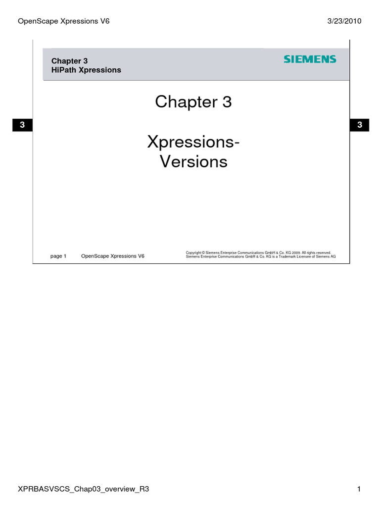 Mod03 GL XPRBASVSCS Chap03 Overview Release3 en | PDF