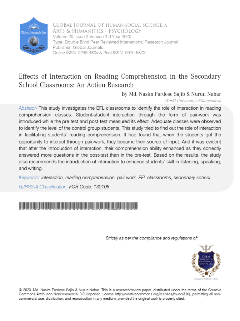 4 Effects of Interaction On Reading | PDF