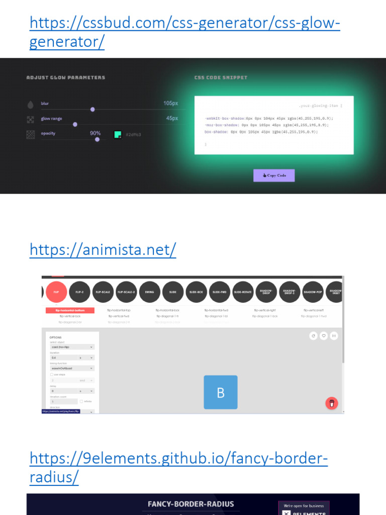 Sitios para Animaciones Css Buenas | PDF | Informática