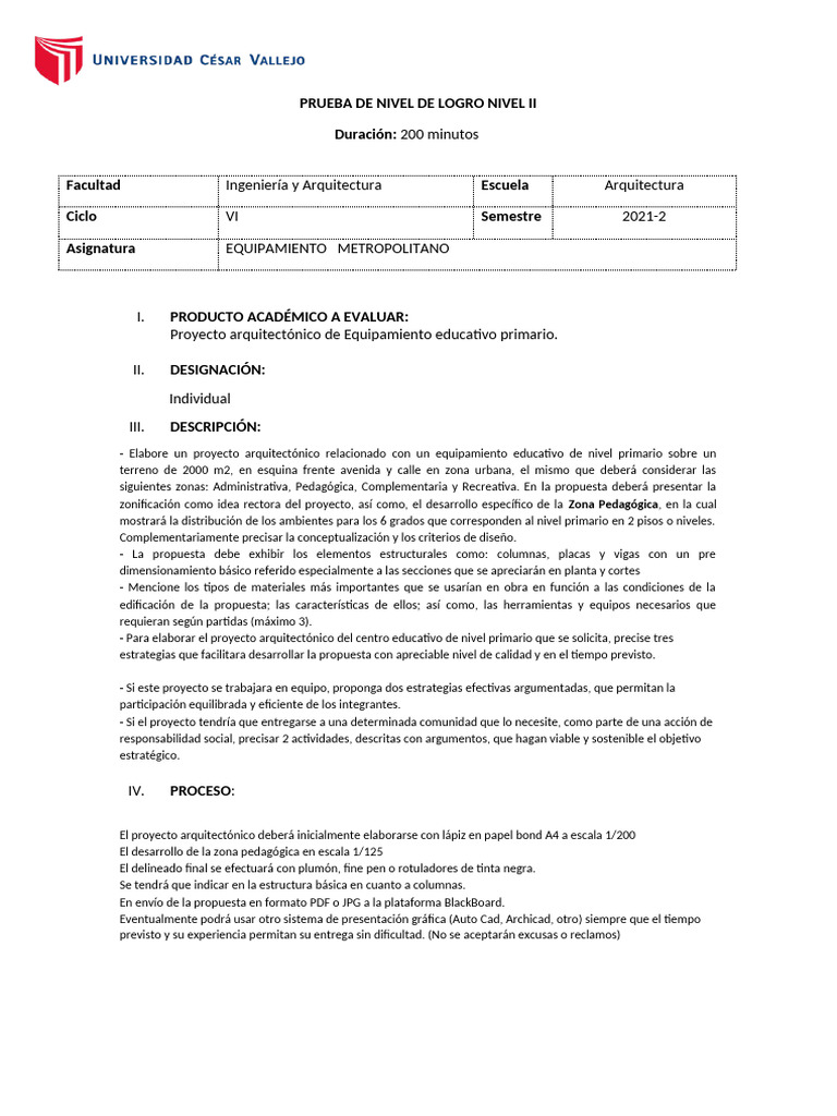 Prueba de Nivel de Logro Vi Ciclo Formato Modelo 2021 | PDF