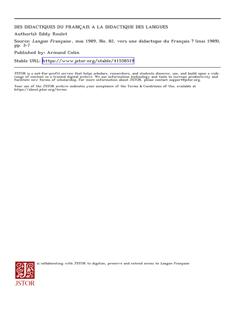 Roulet DESDIDACTIQUESDU 1989 | PDF
