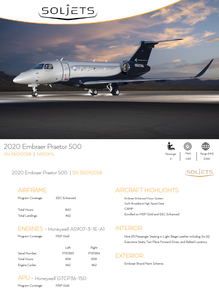2010 Embraer Phantom 100 | PDF