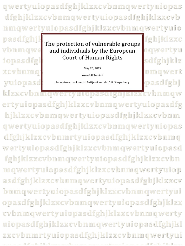 Al Tamimi - Protection of Vulnerable Groups | PDF