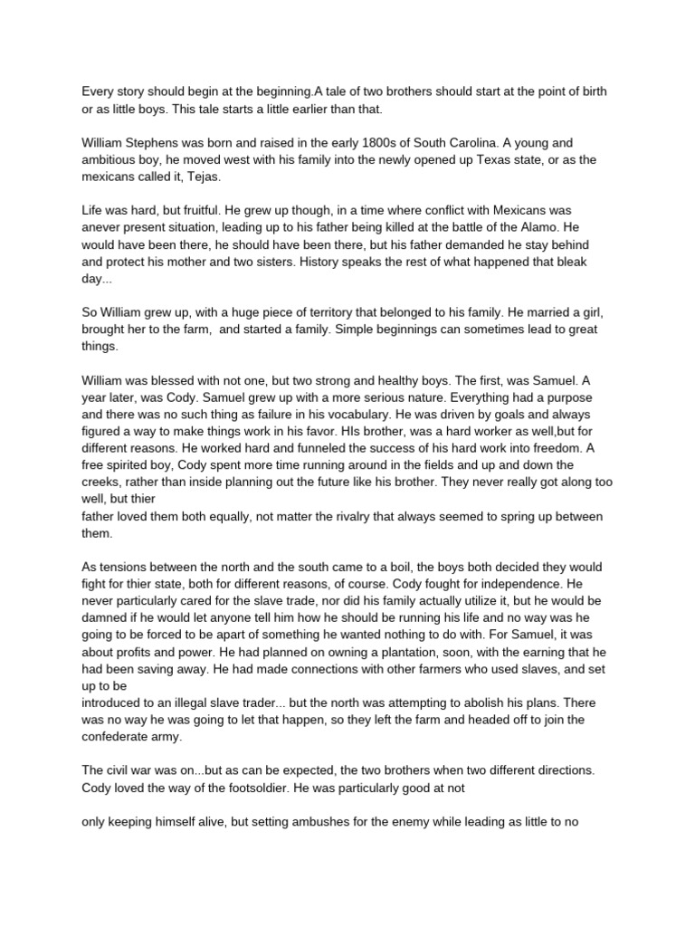 Cody - Samuel Background | PDF