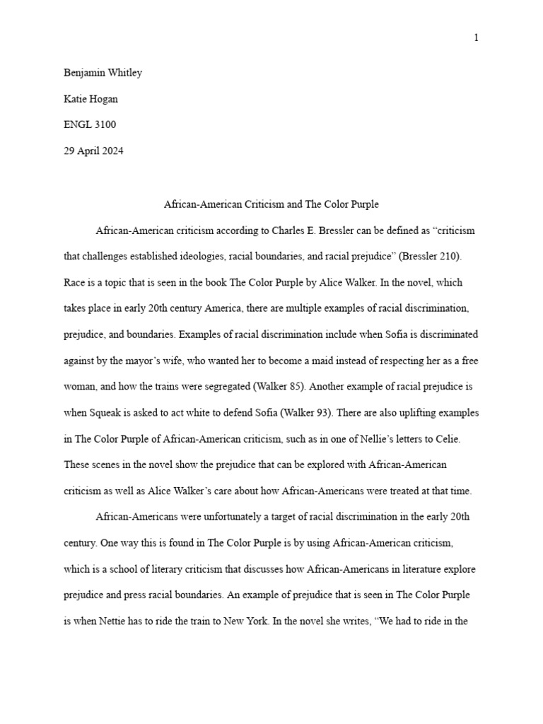 Critical Paper #2 Updated | PDF