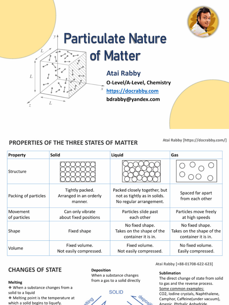 Particulate Nature of Matter Upload | PDF