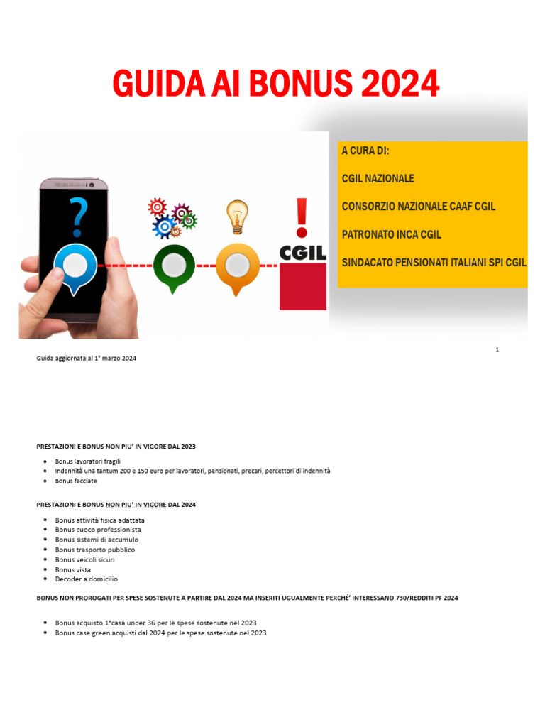 Guida Ai Bonus 2024 | PDF
