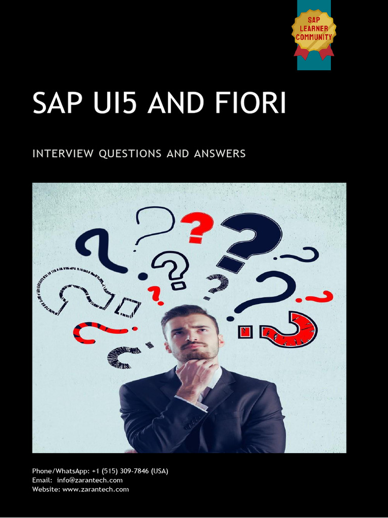 Interview Questions SAP UI5 and Fiori 100 Questions 1727759113 | PDF