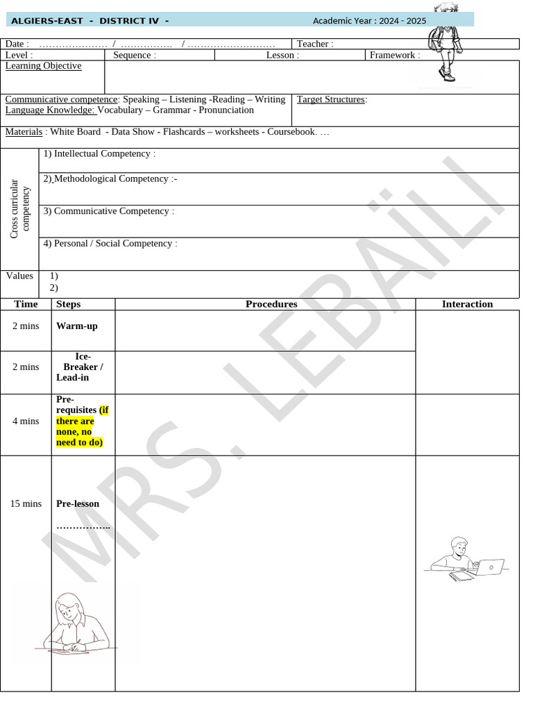 Lesson Plan 2024 - 2025 | PDF