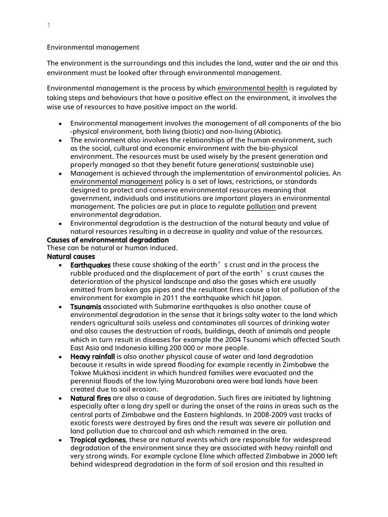 Environmental Management | PDF