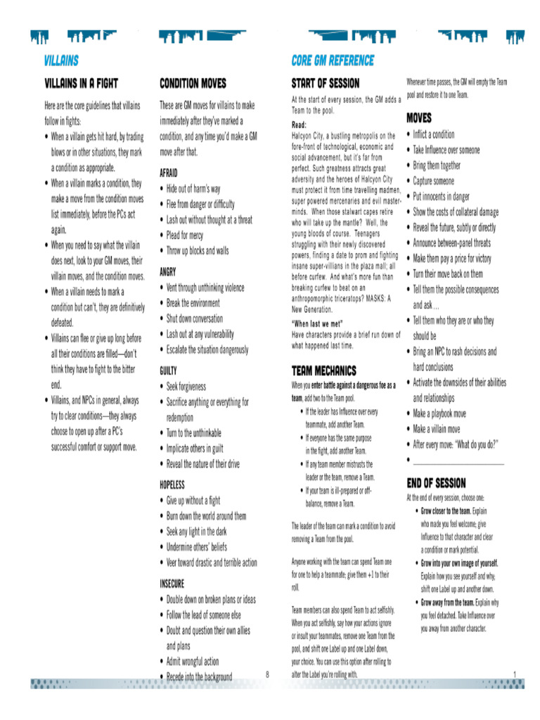 Masks - GM Sheets - Combined - For All | PDF
