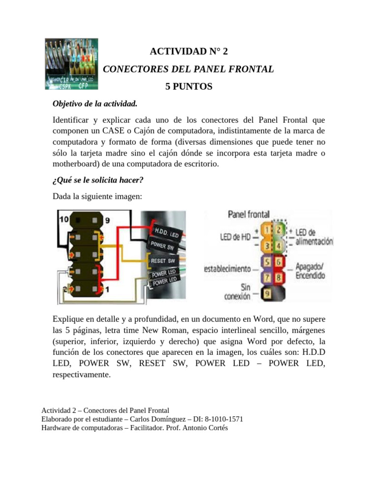 Conectores Del Panel Frontal | PDF