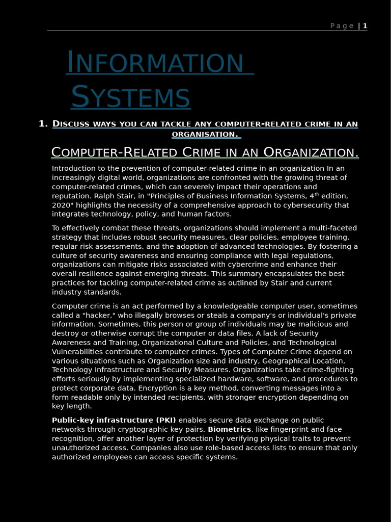 Information Systems 4 | PDF