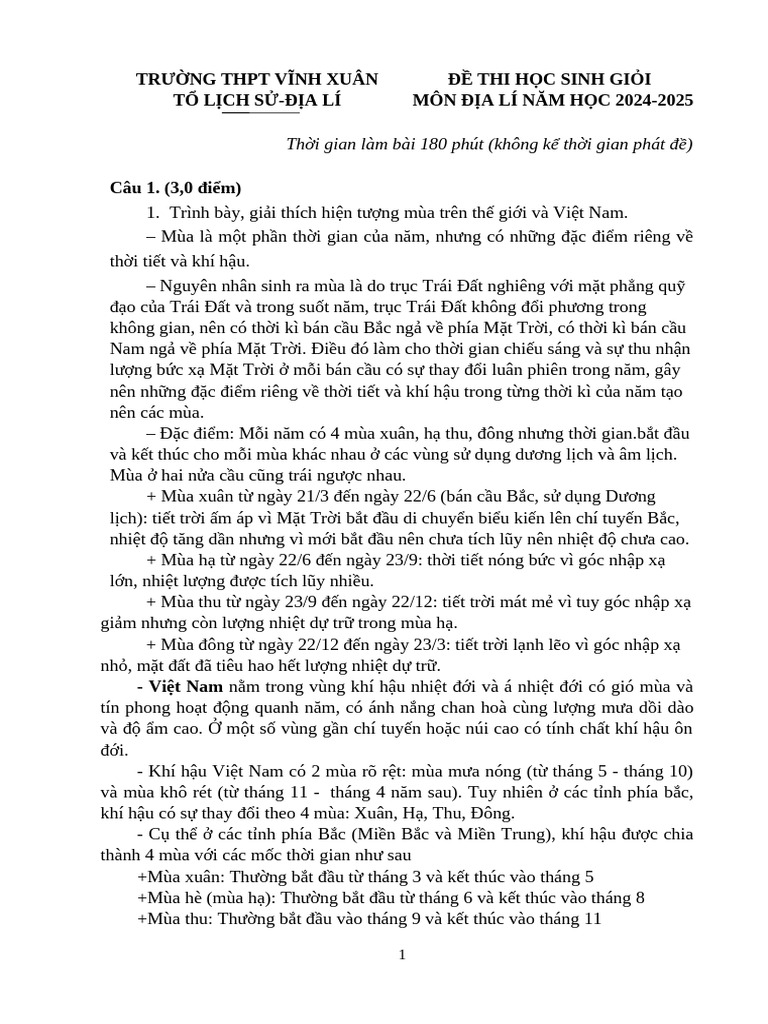 DAP AN DE THI THU | PDF