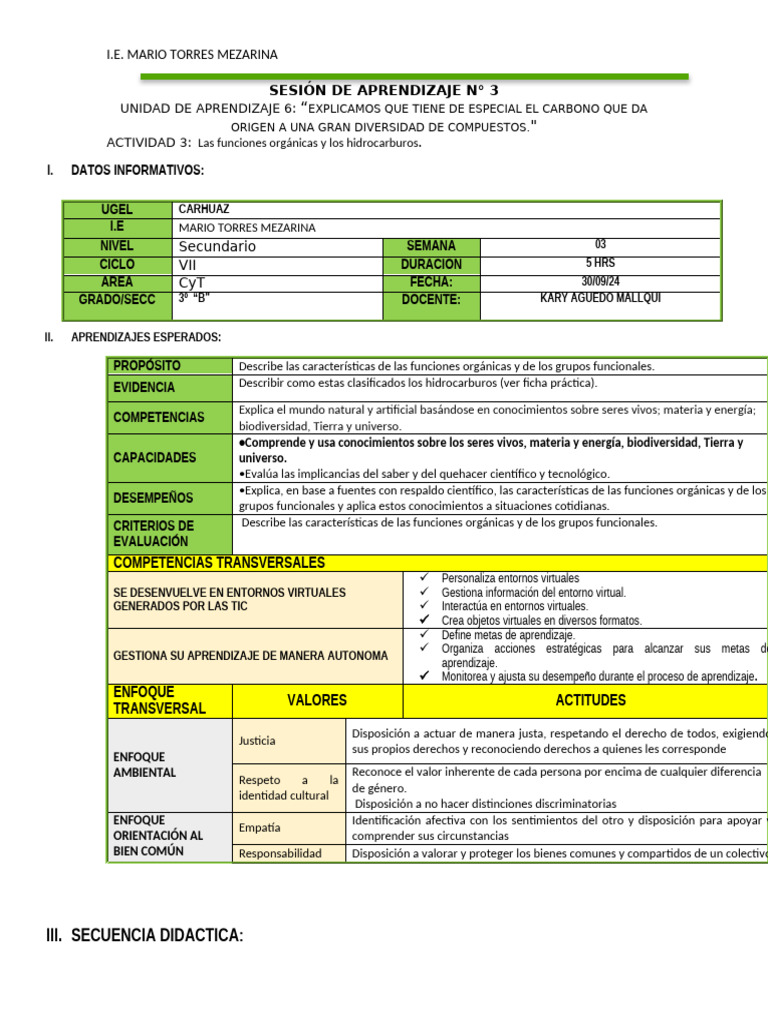 C-3º Ses Act 3-Cyt-Und 6 | PDF