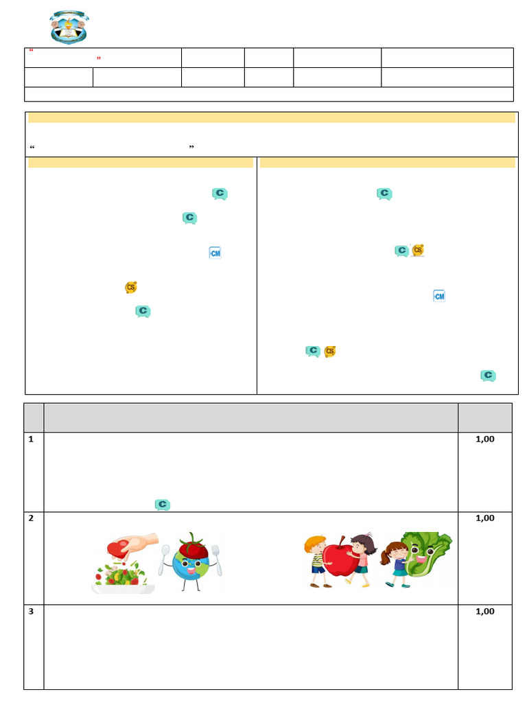Evaluacion Fin de Subnivel Elemental | PDF