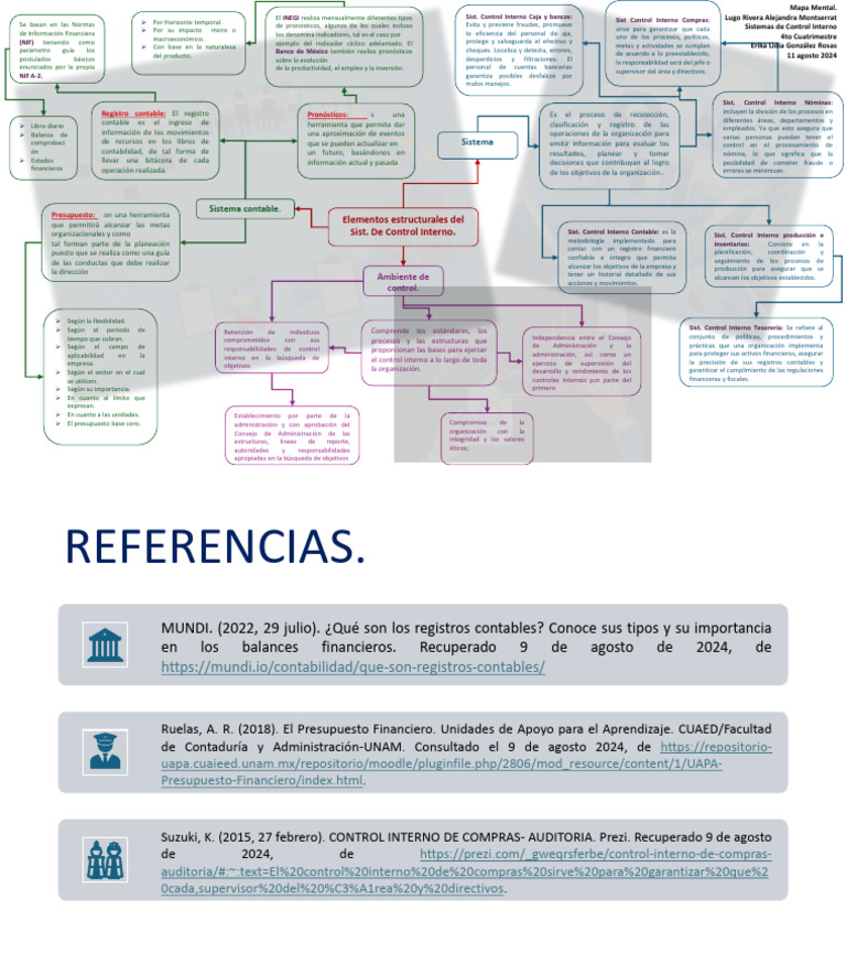 MAPA MENTAL ELEMENTOS ESTRUCTURALES DEL CONTROL INTERNO | PDF